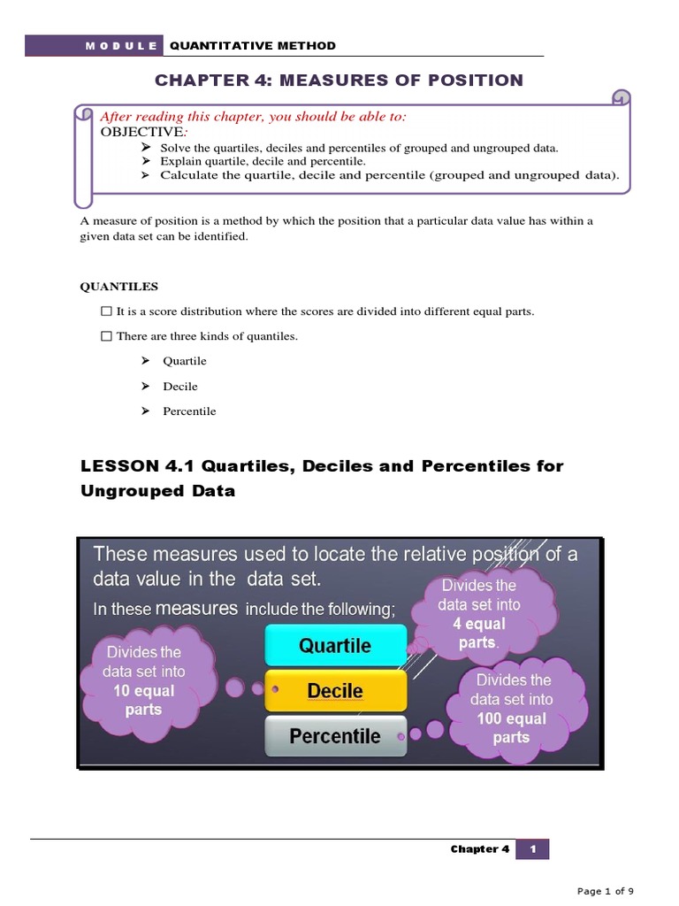 Understanding Quantiles: Quartiles, Deciles, Percentiles | PDF | Quantile | Percentile