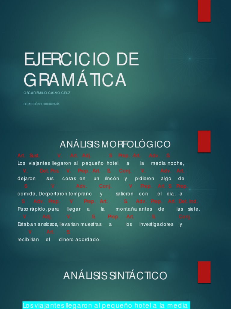 Ejercicio de Gramática - Solución | PDF