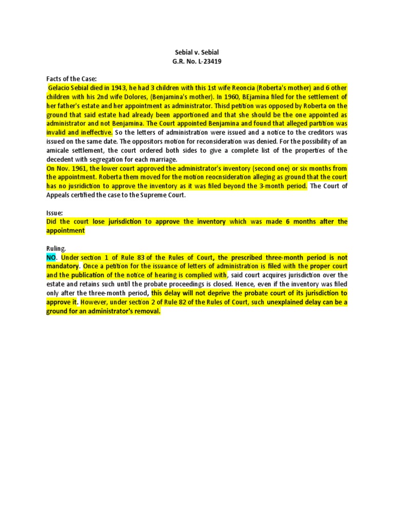 Sebial-v-Sebial | PDF