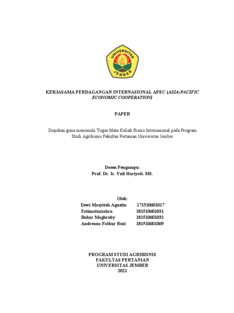 APEC Kelompok 1-1 | PDF