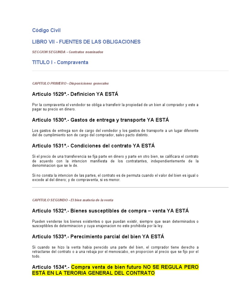 Código Civil Peruano | PDF | Derecho contractual | Doctrina