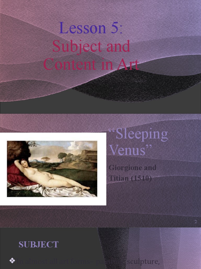 Lesson 5 - Subject and Content in Art | PDF | Abstract Art ...