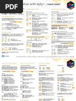 Dplyr Cheatsheet PDF | PDF