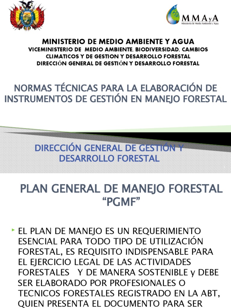 Elaboración de Planes Generales de Manejo Forestal-Inventario Forestal ...