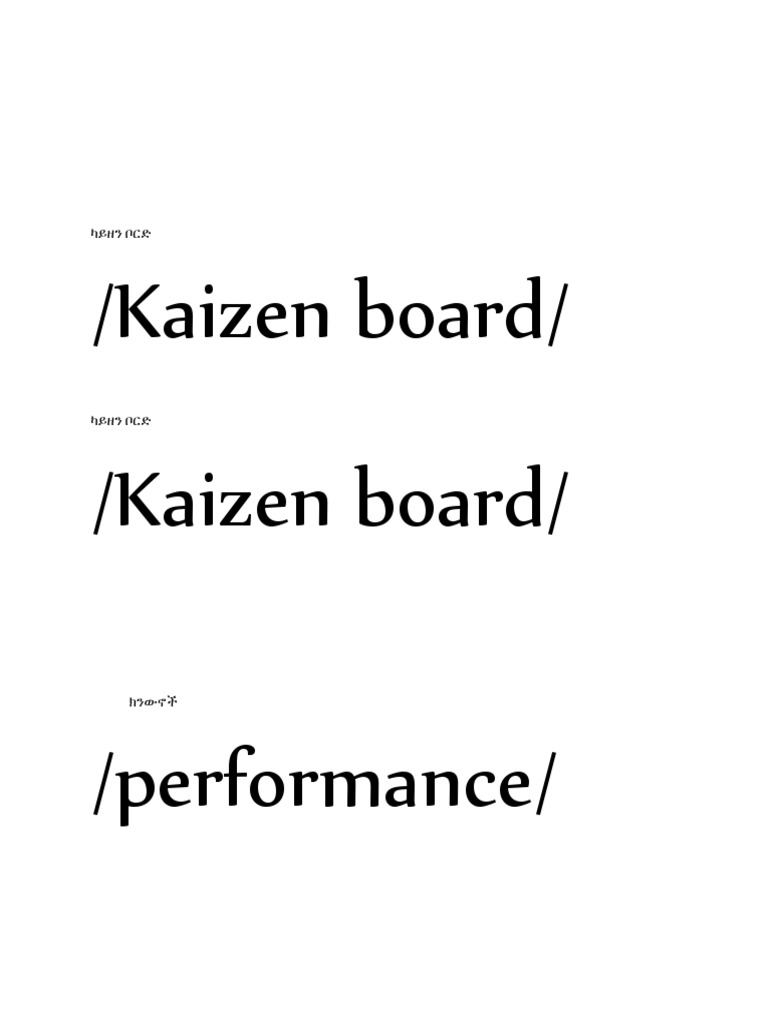 kaizen Board/ /kaizen Board | PDF