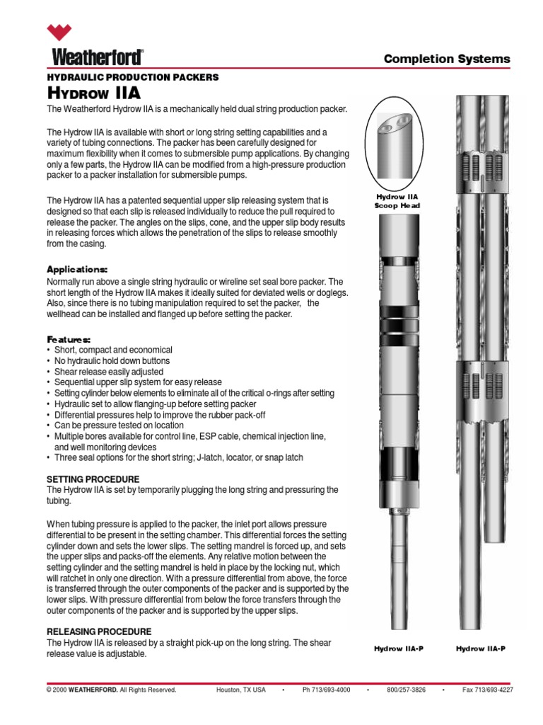 Packer HYDROW II-A 905-70A72A-SSS | PDF | Mechanical Engineering ...