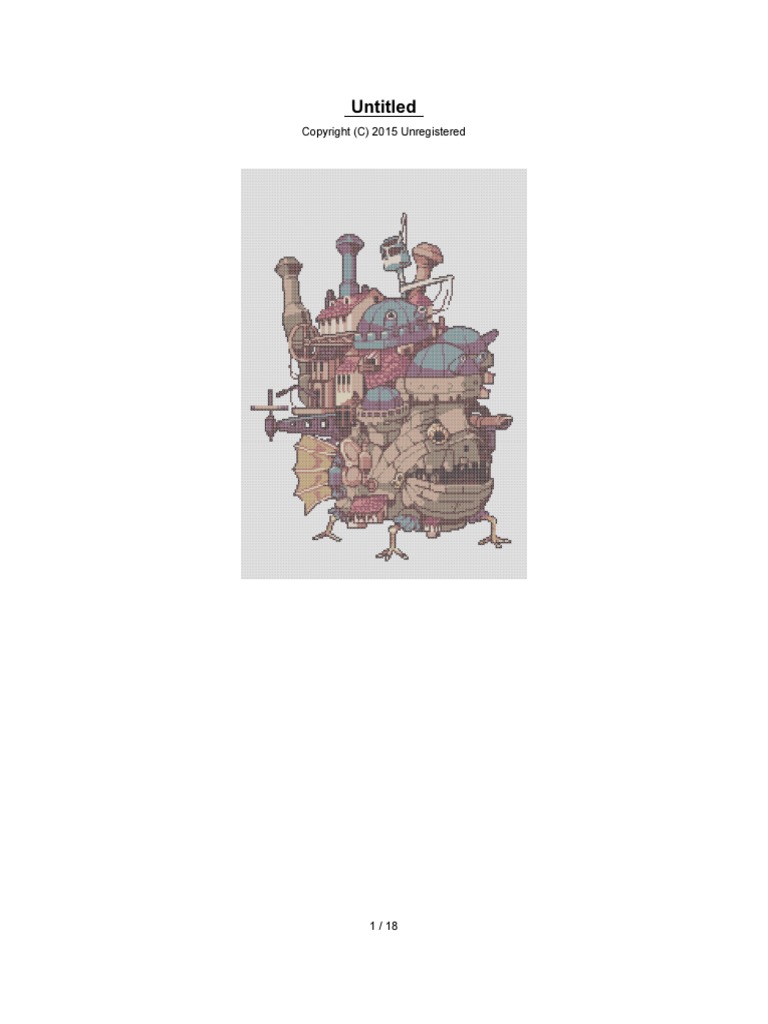 Howl's Moving Castle Pattern | PDF | Textile Arts | Textiles