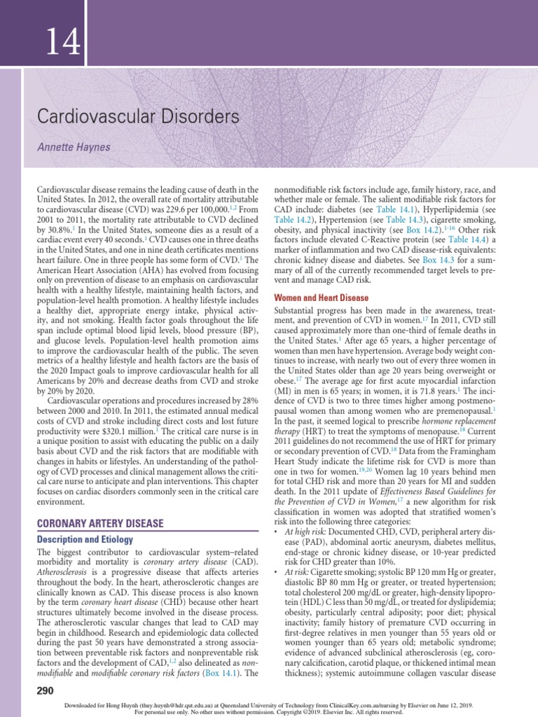 Cardiovascular Disorders: Annette Haynes | PDF | Cardiovascular ...