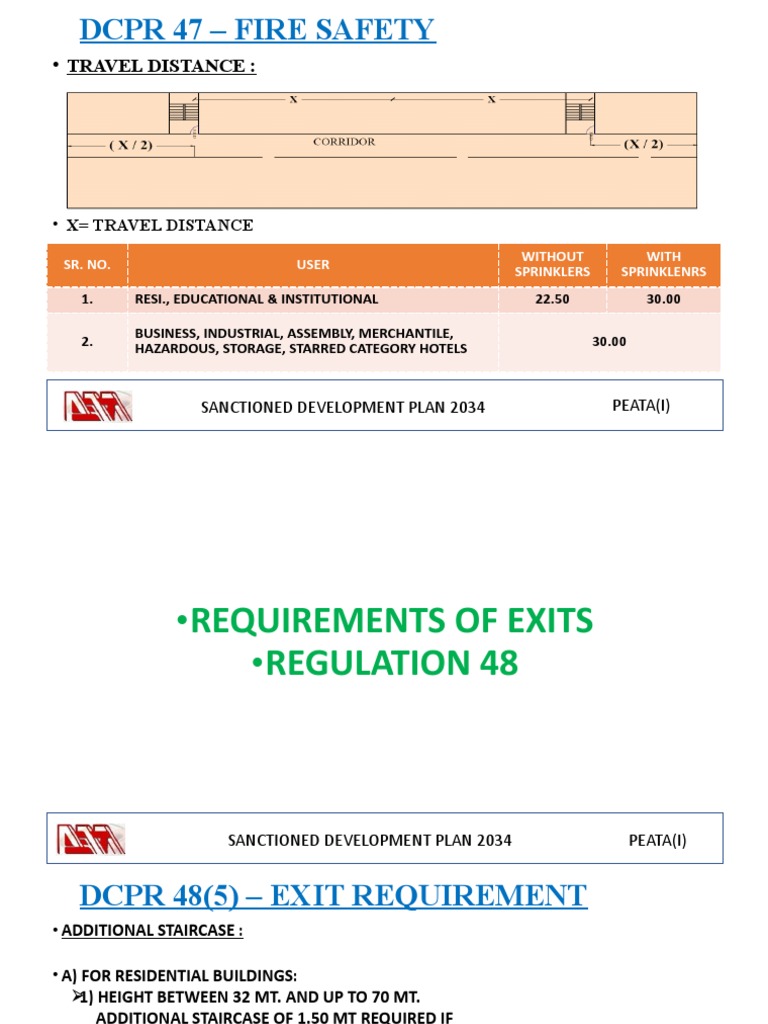Fire Safety Travel Distance Guidelines | PDF | Fire Sprinkler System ...
