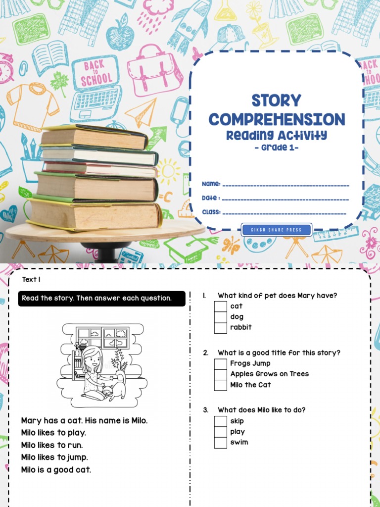 Reading Comprehension Grade 1 | PDF | Pet | Chimpanzee