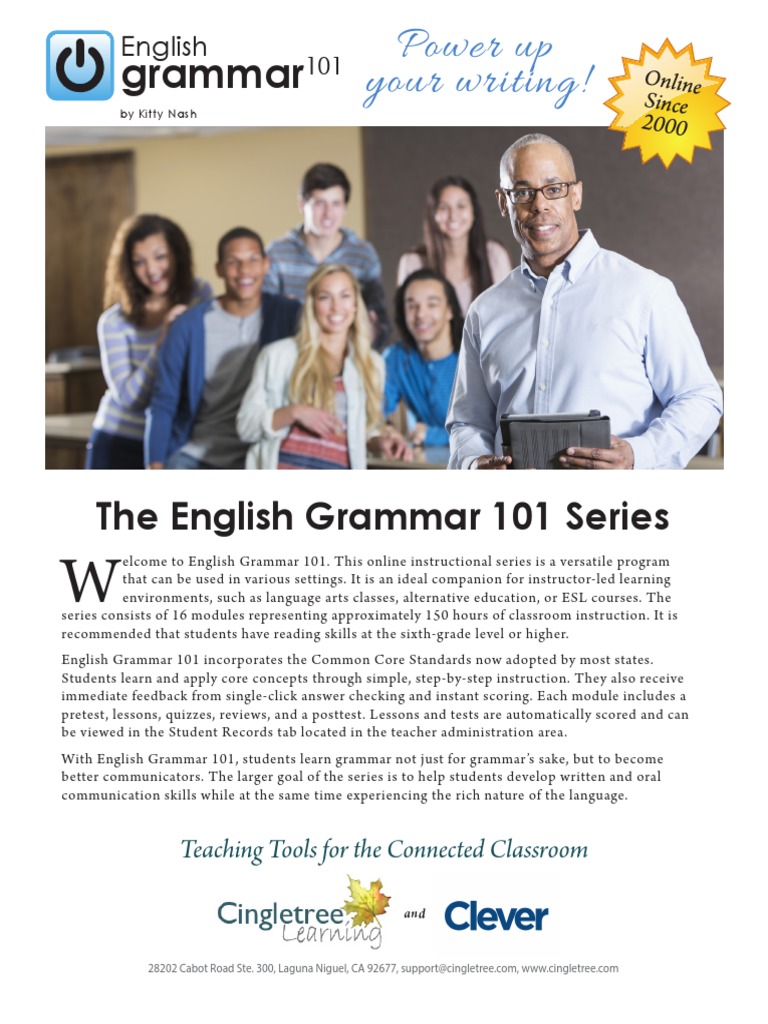 Grammar: The English Grammar 101 Series | PDF | Curriculum | Lesson Plan