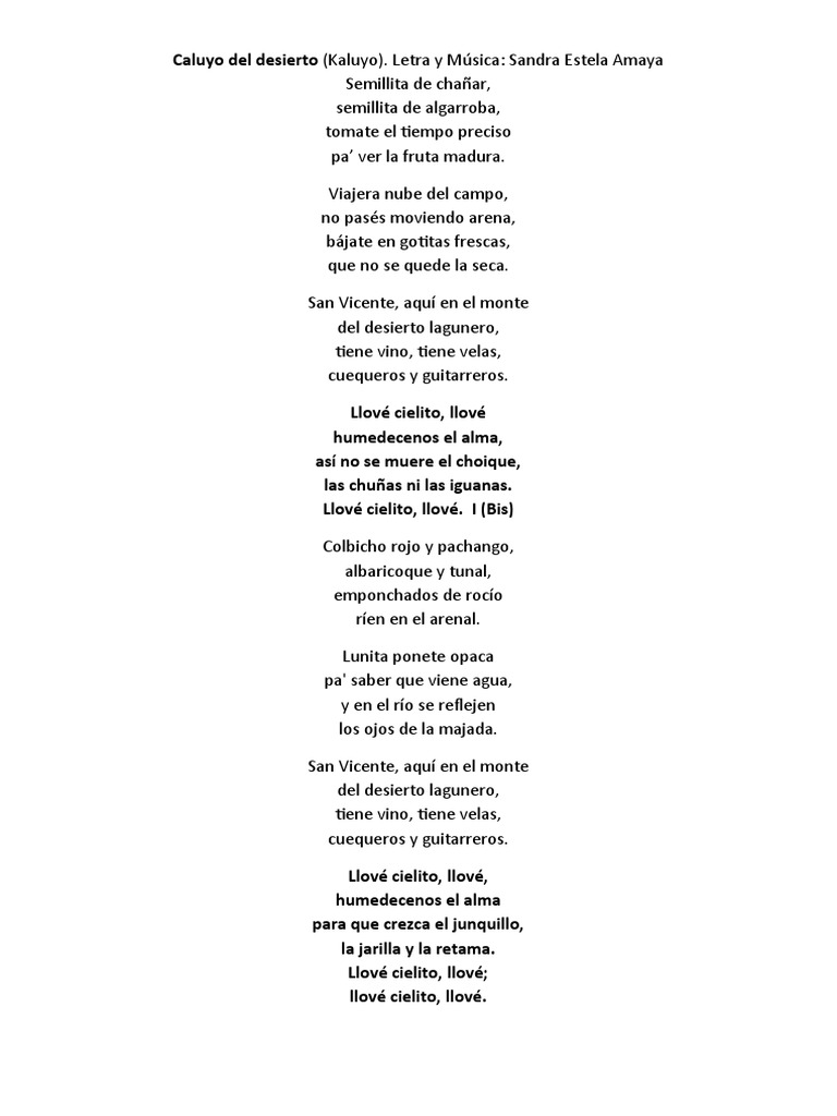 Caluyo Del Desierto | PDF