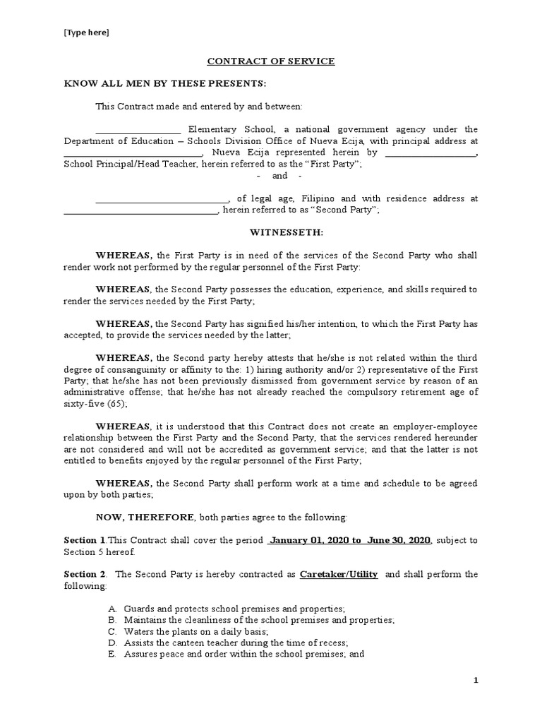 CONTRACT Job Order Utility | PDF | Private Law | Common Law