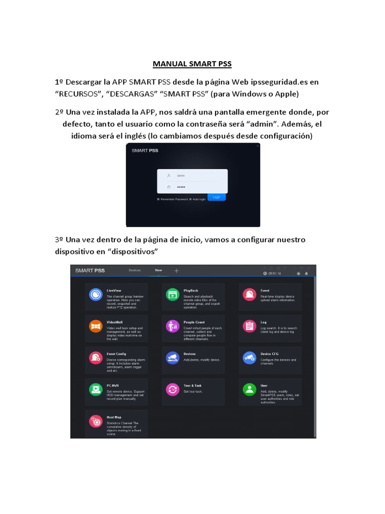Manual de Configuración de Smart PSS | PDF