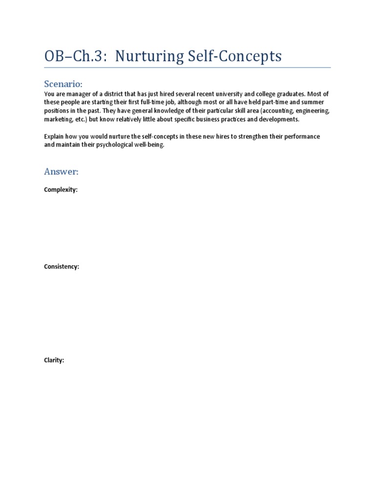Chapter 3 Nurturing Self Concepts | PDF