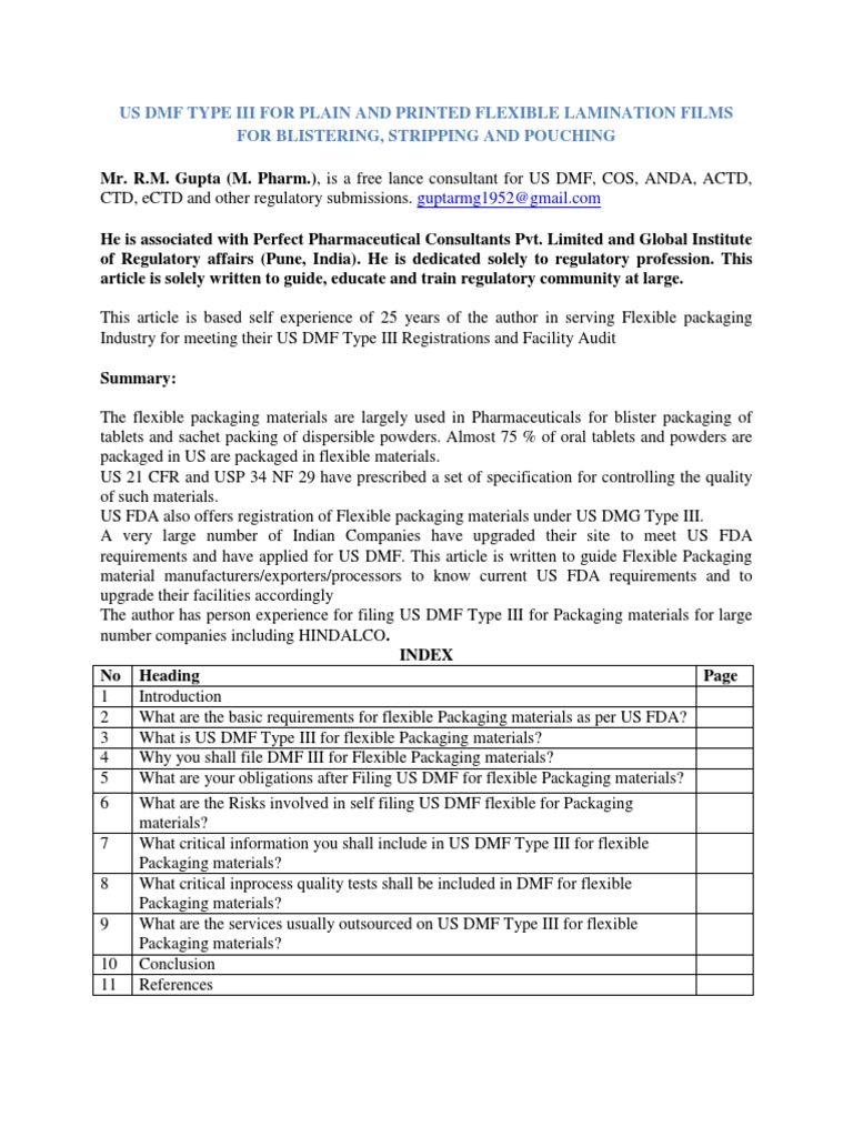 US DMF Type III For Plain and Printed..... 1.0 | PDF | Polymers | Chemistry