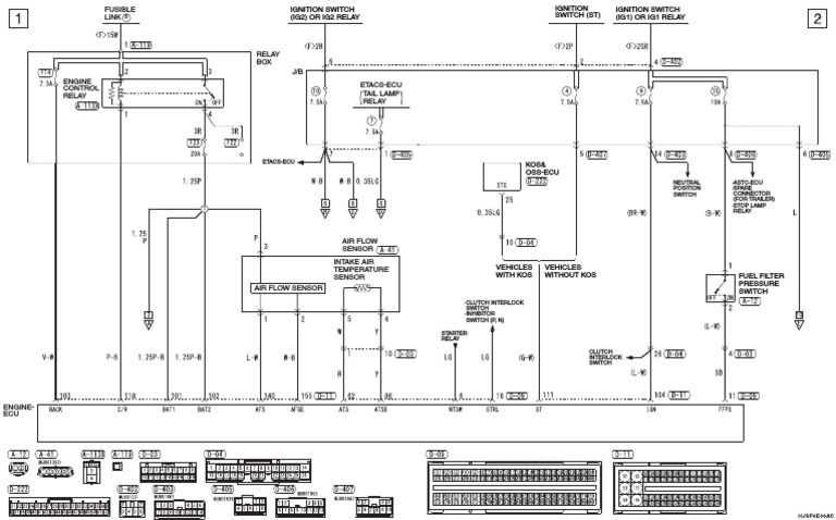 Fusible Link: Ignition Switch (ST) Ignition Switch (Ig1) or Ig1 Relay ...