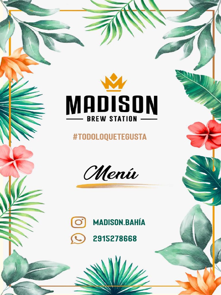 Menú de Madison Bahía | PDF