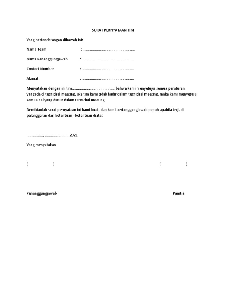 Formulir Pendaftaran Futsal PP | PDF