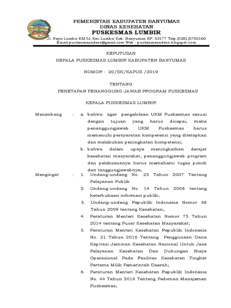 SK PJ Program | PDF | Pengembangan Diri