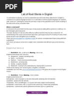 Structured Mal Root Words List | PDF