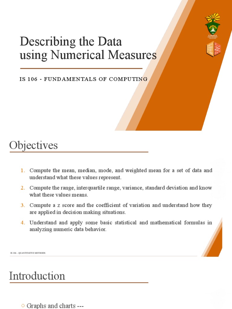 Describing The Data Using Numerical Measures | PDF | Mode (Statistics ...
