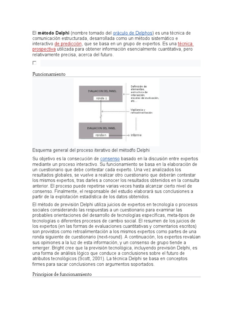 Delphi | PDF | Metodología | Método científico