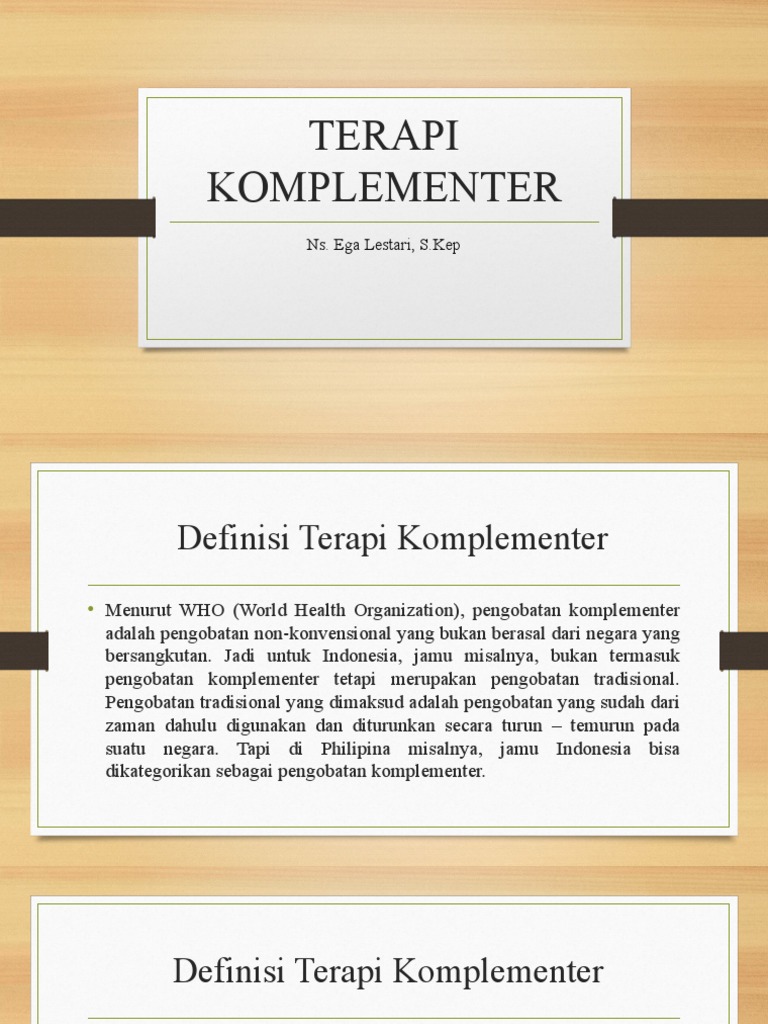 Terapi Komplementer | PDF