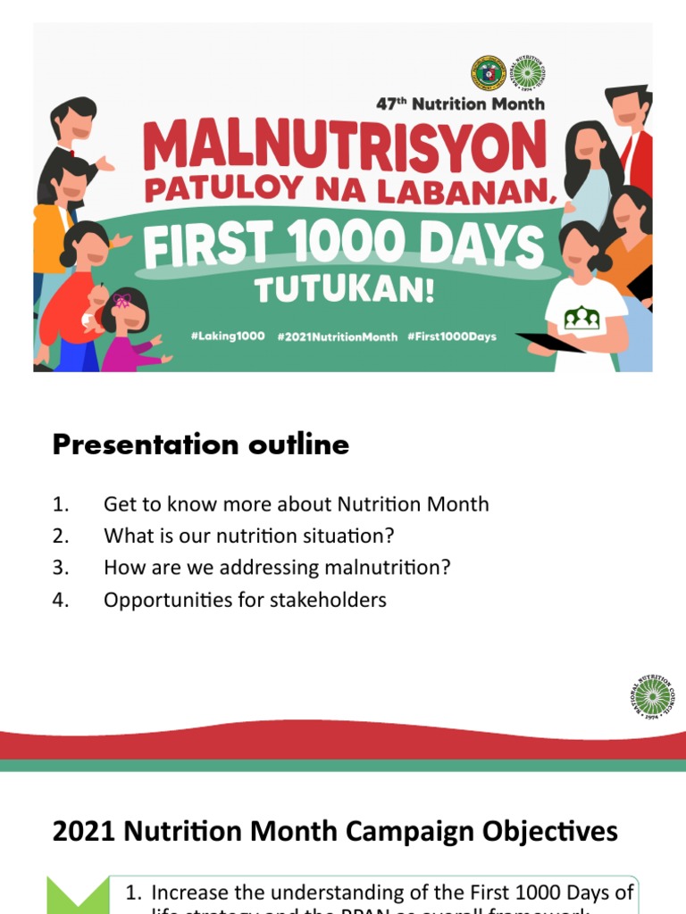 Nutrition Month PPT As of 16 June 2021 | PDF | Malnutrition | Public Health