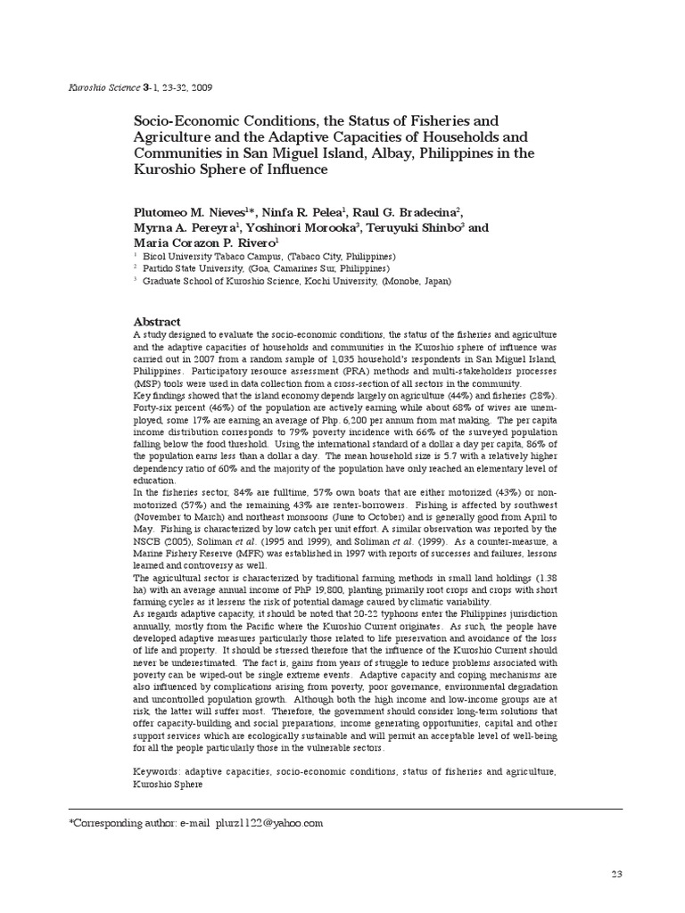 Plutomeo M. Nieves, Ninfa R. Pelea, Raul G. Bradecina, Myrna A. Pereyra ...