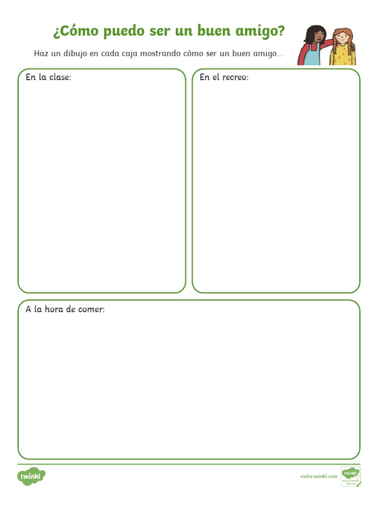 Ficha Como Puedo Ser Un Buen Amigo | PDF