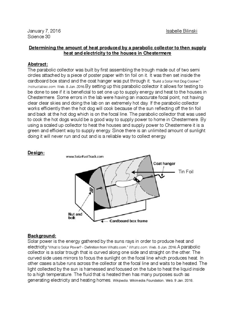 Solar Energy Lab Report | PDF | Sun | Physics