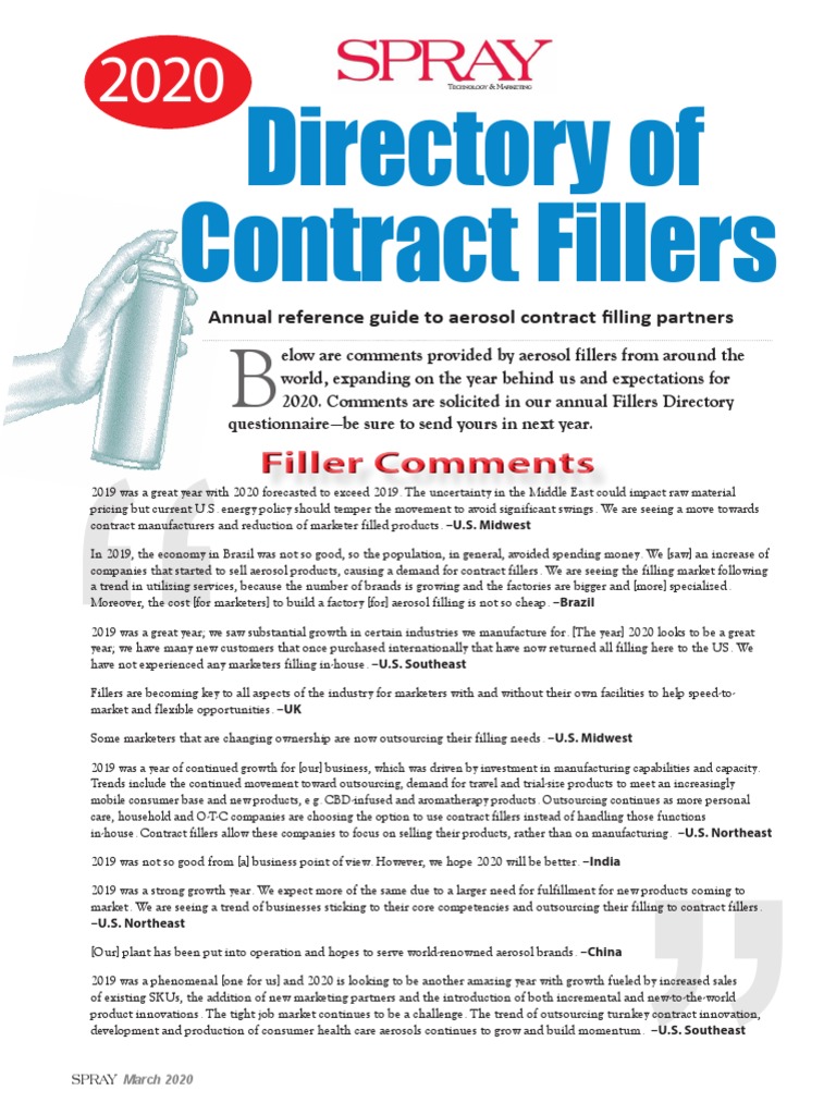 Directory of Contract Fillers: Filler Comments | Download Free PDF ...
