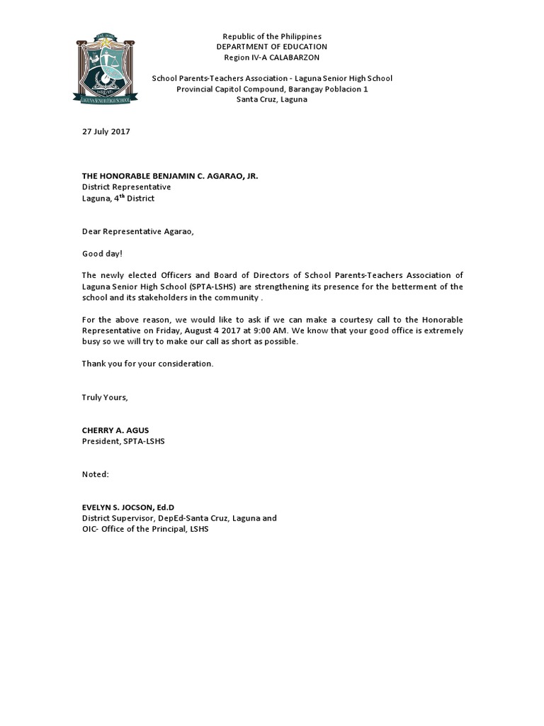 The Honorable Benjamin C. Agarao, JR.: Evelyn S. Jocson, Ed.D | PDF