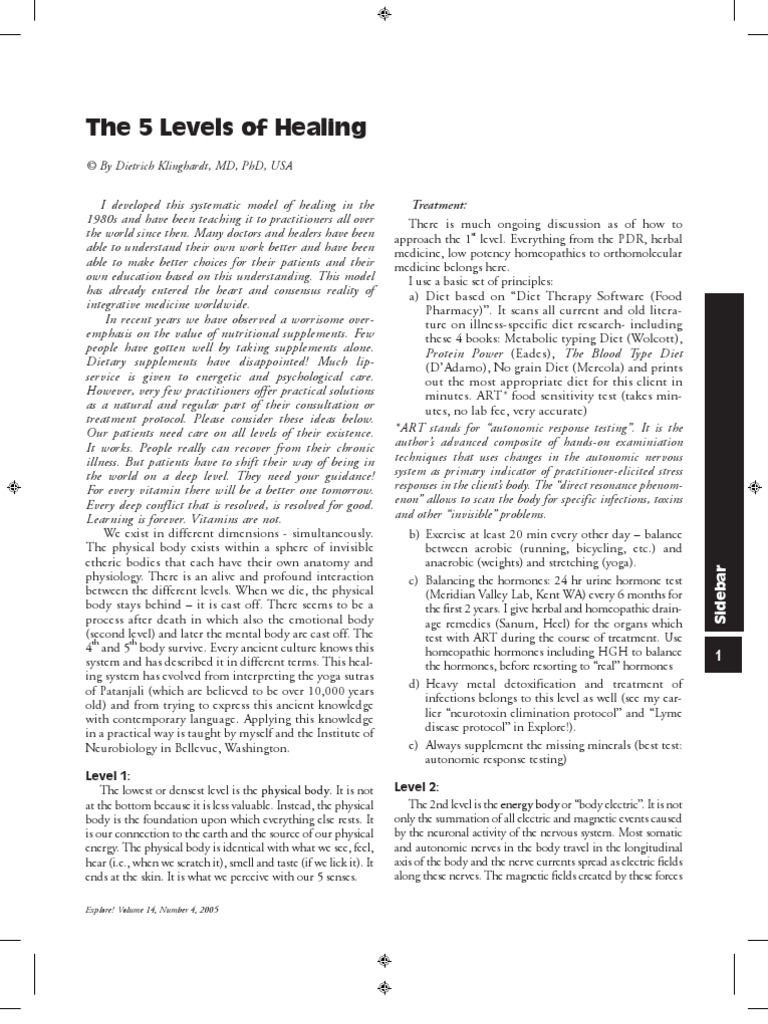 5 Levels of Healing | Download Free PDF | Psychotherapy | Psychological ...