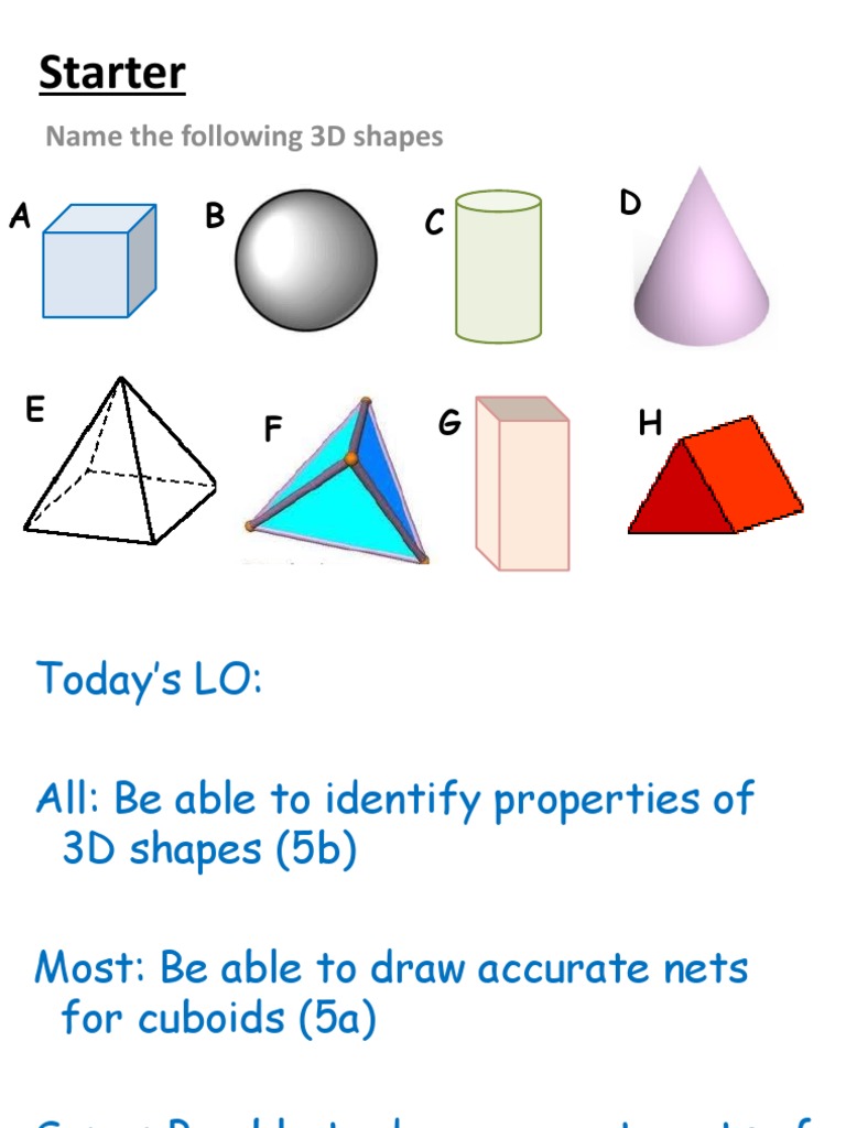 3D Shapes - KS3 Maths | PDF | Shape | Elementary Geometry