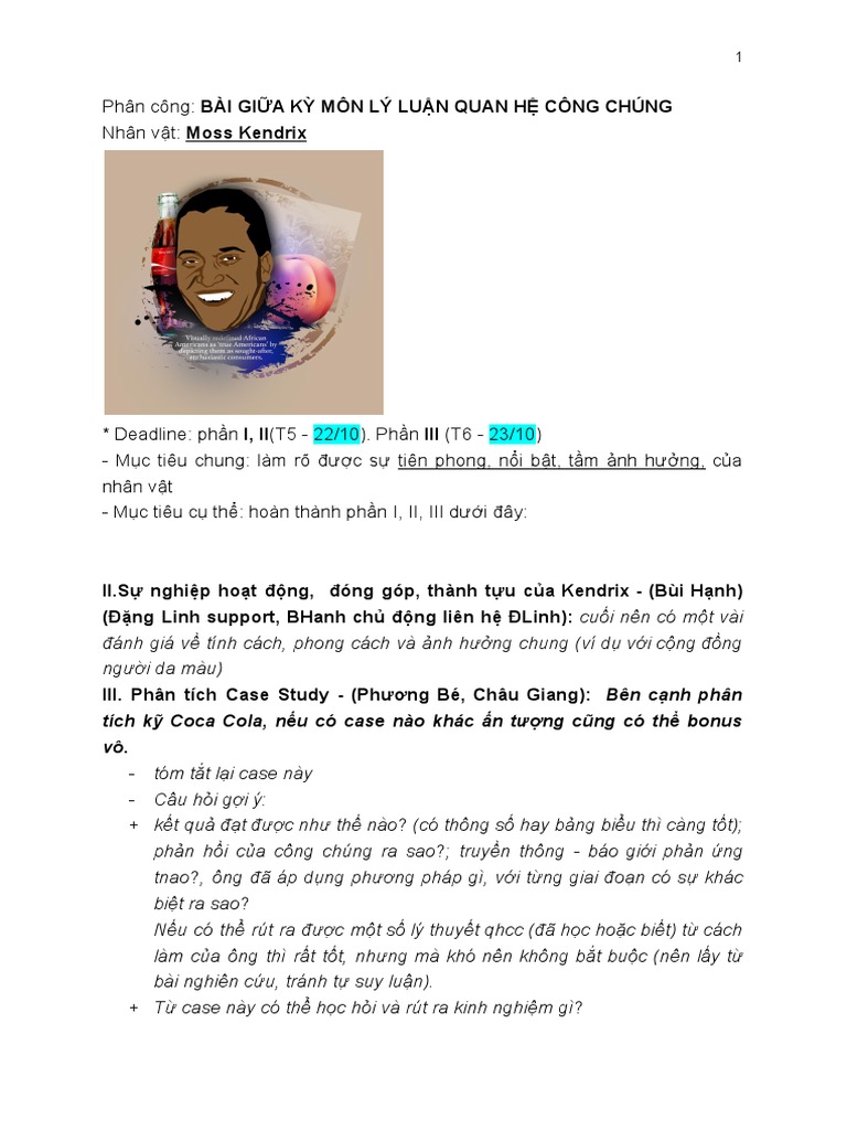 Moss Kendrix - PR | PDF