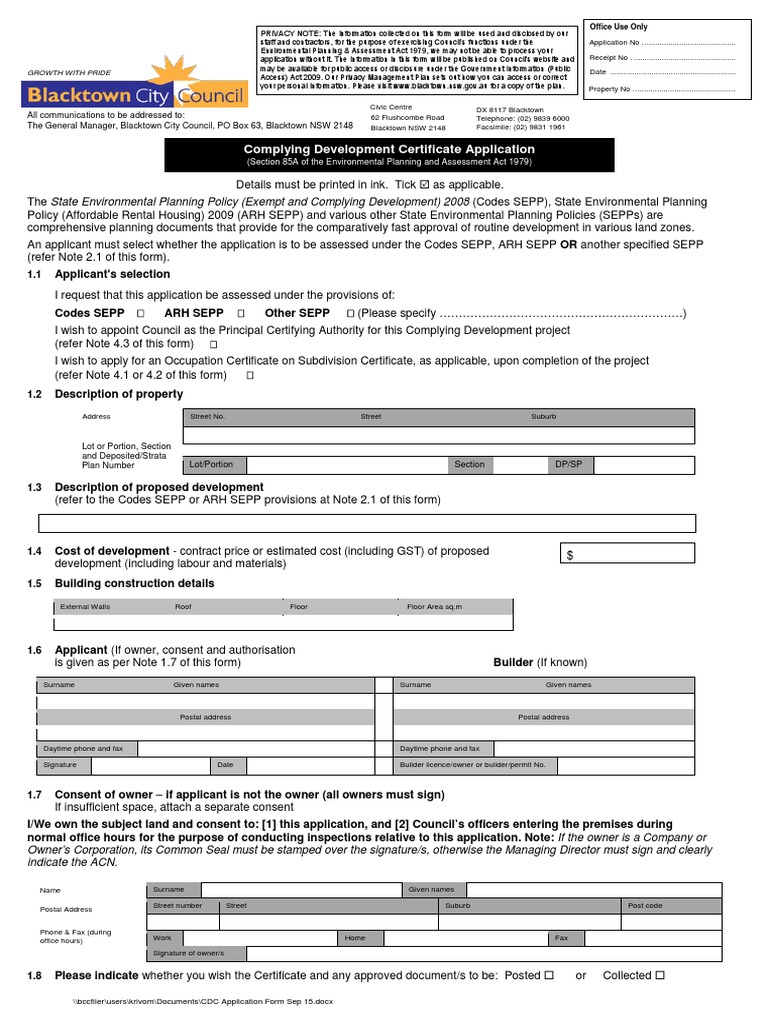 CDC Application Form | PDF | Building | Specification (Technical Standard)