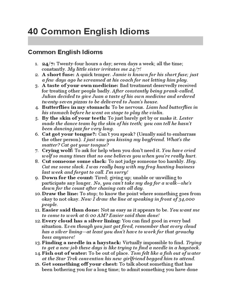 A Compendium of Common English Idioms: Exploring Phrases Used ...