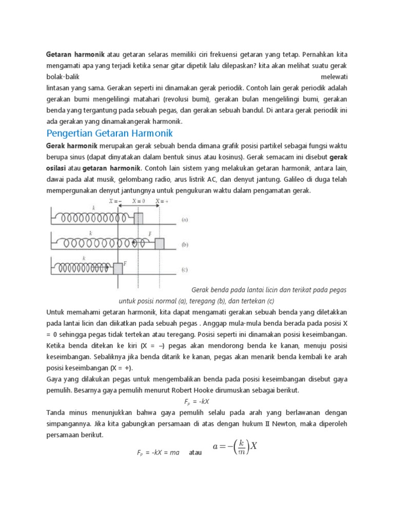 Getaran Harmonik | PDF | Metode & Bahan Ajar | Seni