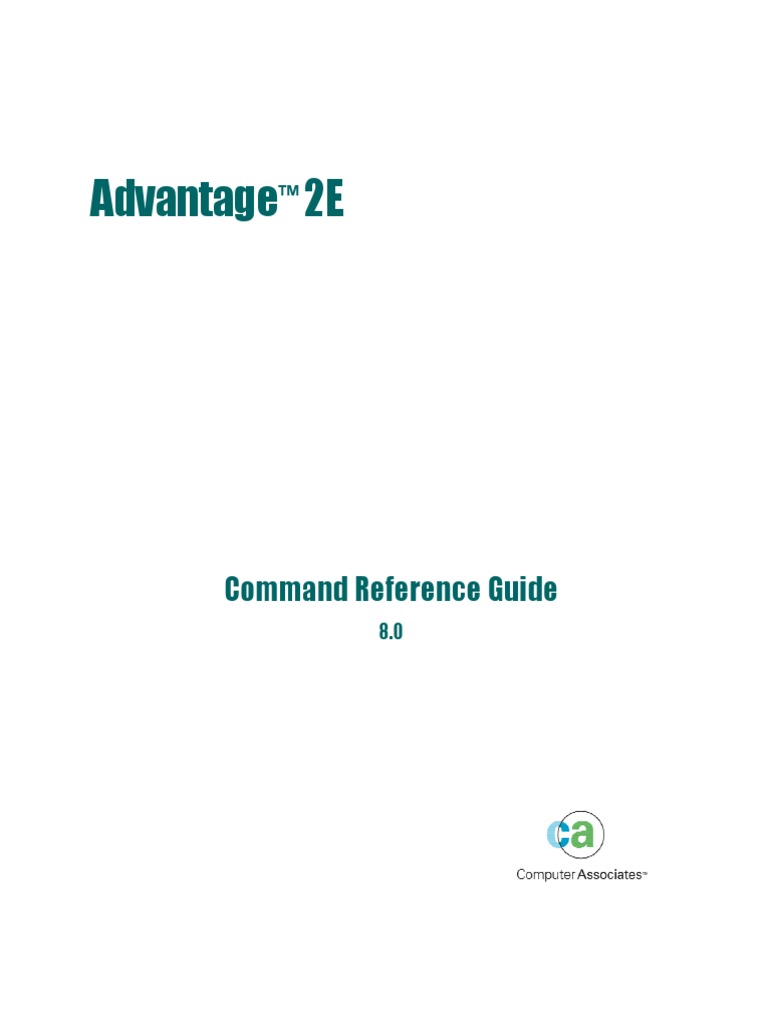 Advantage 2E Command Reference | PDF | Parameter (Computer Programming) | Command Line Interface
