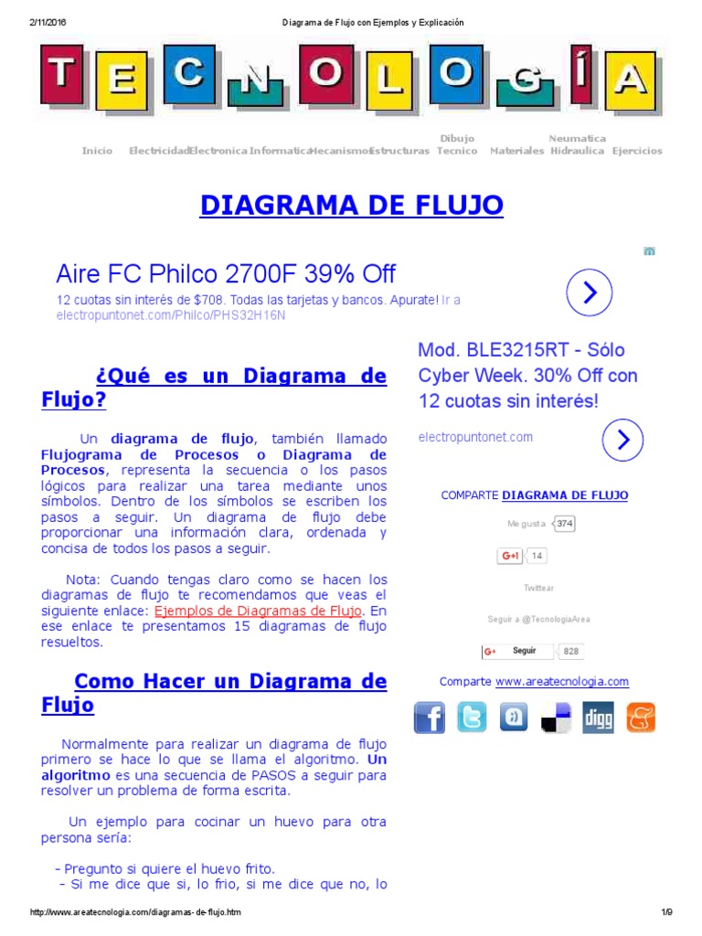 Diagrama de Flujo Con Ejemplos y Explicación | PDF | Algoritmos | Programa de computadora