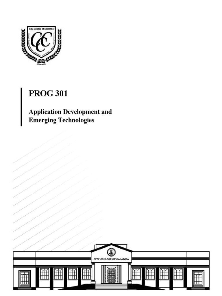 PROG 301: Application Development and Emerging Technologies | PDF ... PROG 301: Application Development and Emerging Technologies | PDF ...
