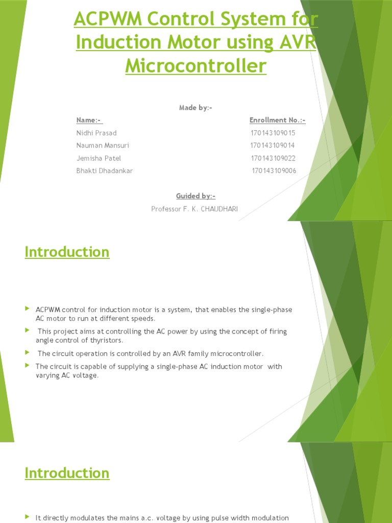 ACPWM Control System For Induction Motor Using AVR Microcontroller | PDF