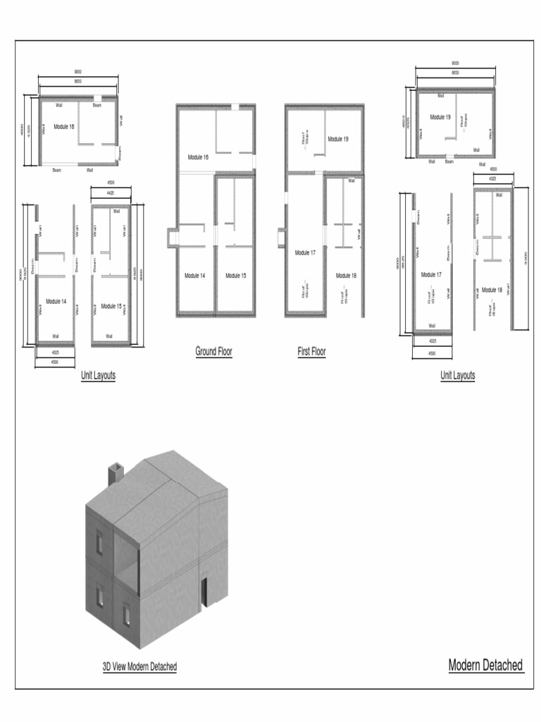 Modern Detached: Ground Floor Unit Layouts First Floor Unit Layouts ...