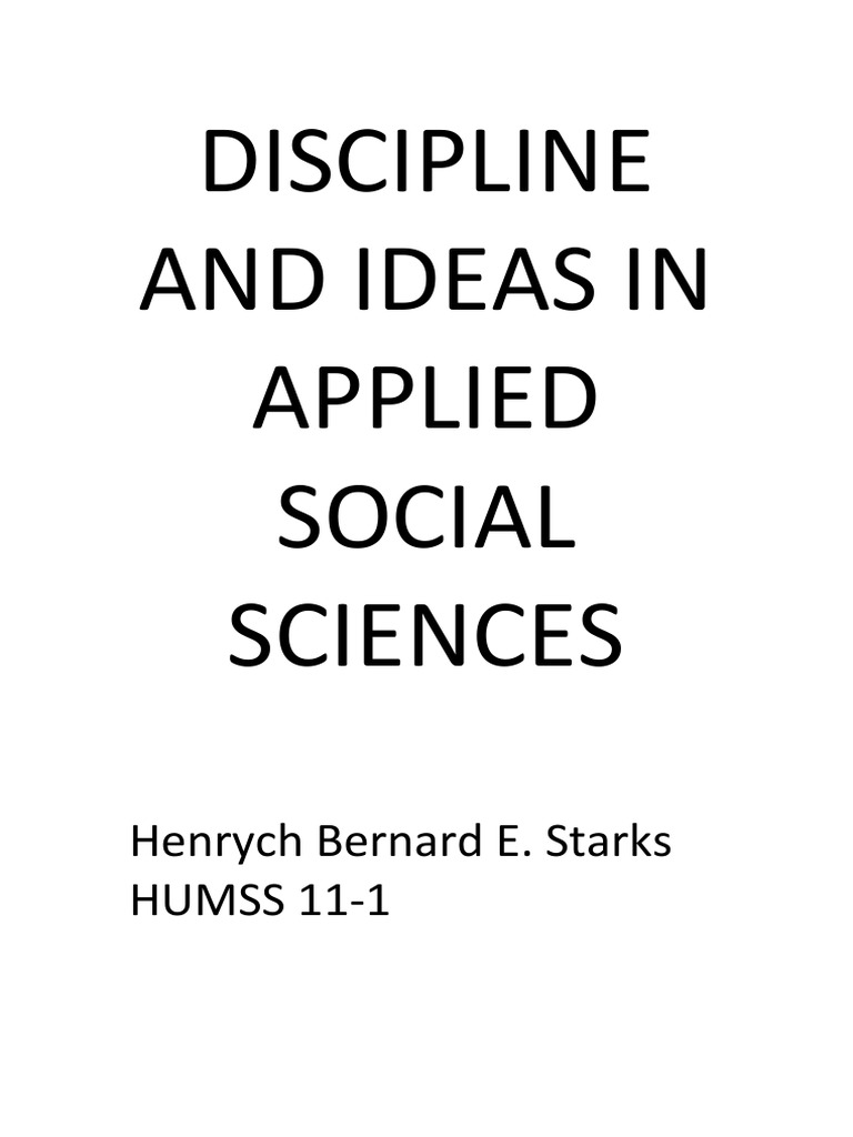 Discipline and Ideas in Applied Social Sciences | PDF | Adolescence ...