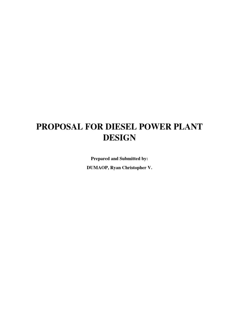 Diesel Power Plant Proposal | PDF | Power Station | Cylinder (Engine)