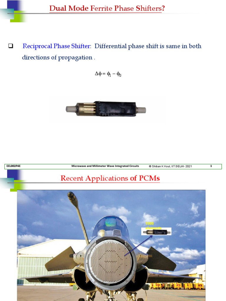 Reciprocal Phase Shifter:: Differential Phase Shift Is Same in Both ...