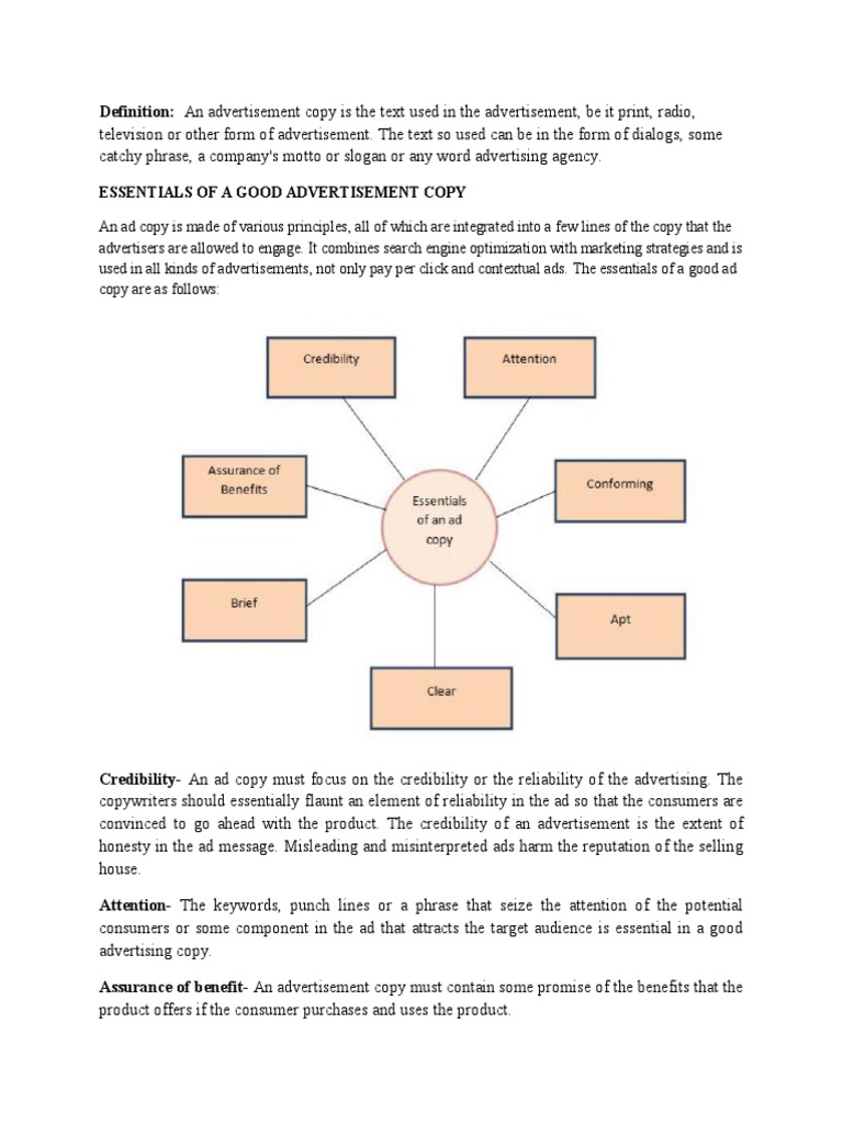 Essentials of A Good Advertisement | PDF | Copywriting | Advertising