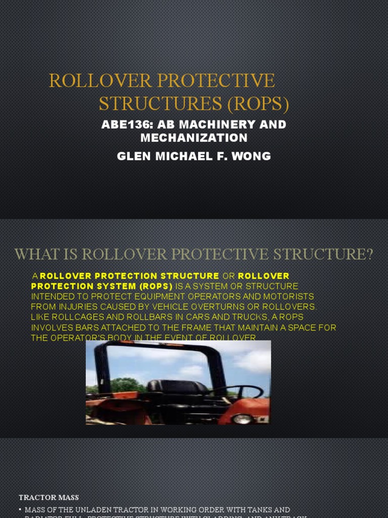 Rollover Protective Structures | PDF | Tractor | Mechanical Engineering